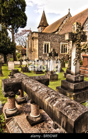 Cemetery in Croydon Greater London Stock Photo - Alamy