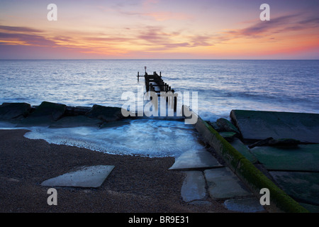 Sunrise near Ness Point, the British isles most easterly point at ...