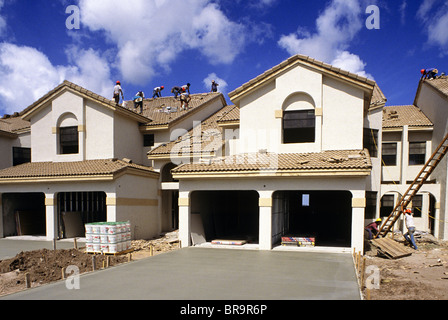 Houses on a 1990s housing estate, Nottinghamshire, England, UK Stock ...