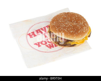 XL Bacon Double Cheeseburger Stock Photo - Alamy