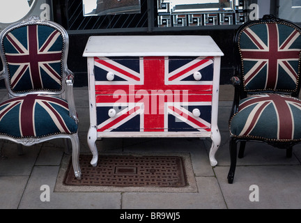 Union Jack furniture display Stock Photo - Alamy