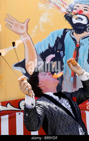 Fire Eater at the Circus Stock Photo - Alamy