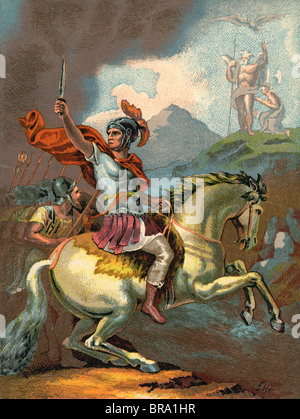 Julius Caesar crossing the Rubicon river, south of Ravenna in Northern ...