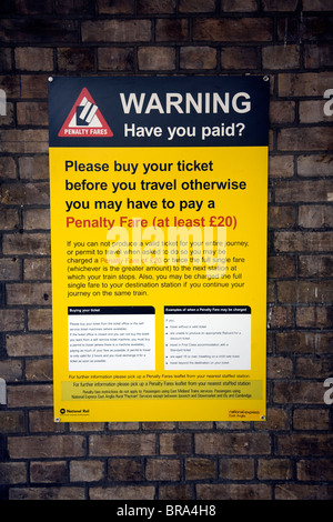 Penalty fare sign Stock Photo - Alamy
