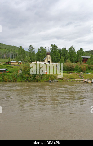 Village of Moosehide on the Banks of the Yukon River Stock Photo - Alamy