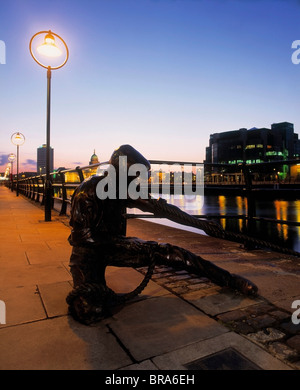 Dublin Sculpture, The Docker, City Quay, Dublin, Ireland Stock Photo ...