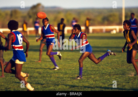 Football match, aboriginal community, Australia Stock Photo - Alamy