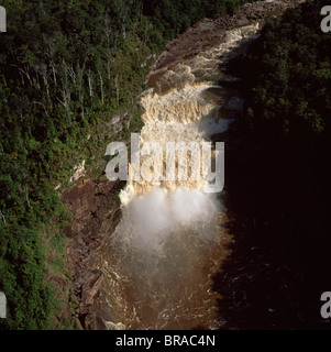 Aerial image of the Upper Mazaruni River, downstream from Kamarang ...