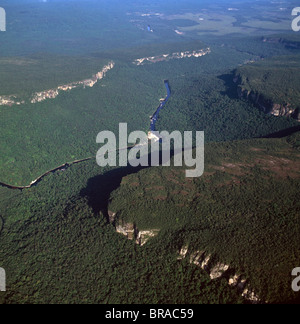 Aerial image of the Upper Mazaruni River, downstream from Kamarang ...