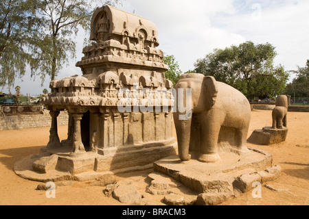 The Nakul Sahdeva Ratha in the Five Rathas (Panch Rathas) complex at ...