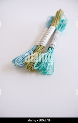 paper string on white background Stock Photo - Alamy