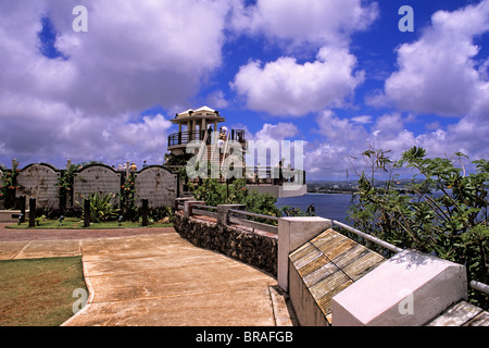 Tower over water at Two Lovers Point Guam USA Stock Photo - Alamy