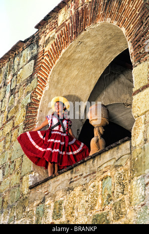 Dancers in traditional dress from Miahuatlan dance the Mixtec Jarabe at ...