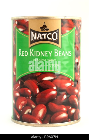 Canned red kidney beans isolated on white background Stock Photo - Alamy