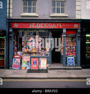 Irish newsagent shop front window, Adare County Limerick Ireland Stock ...