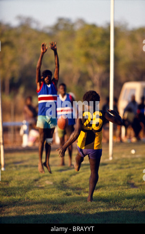 Football match, aboriginal community, Australia Stock Photo - Alamy