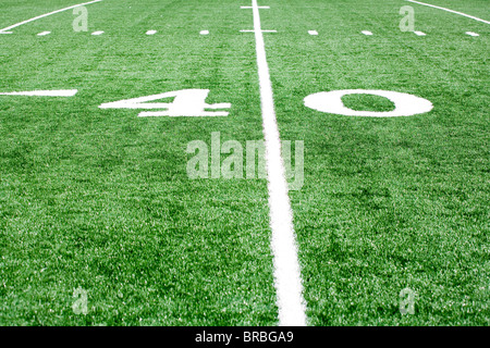 Synthetic turf football 40 yard line and block style numbers in gray ...