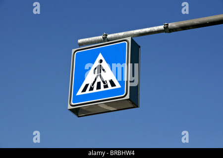 German pedestrian crossing sign - German road sign Stock Photo ...