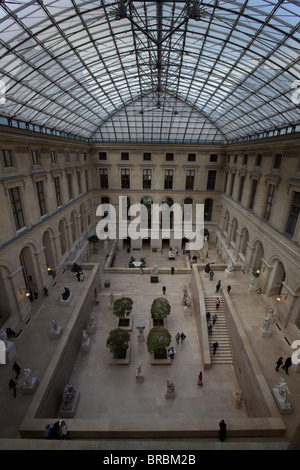 Covered courtyard at the Louvre Museum, Paris, France Stock Photo - Alamy