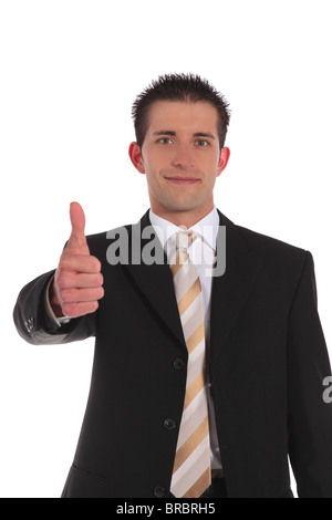 Man making promise on white background. Oath gesture Stock Photo - Alamy