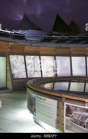 The roof of The Core education building at The Eden Project in Cornwall ...