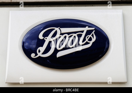 Boots store sign and logo England Uk Stock Photo - Alamy