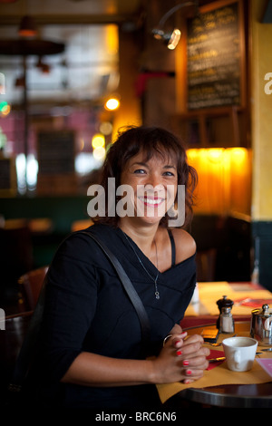 Chez Prune Restaurant, Canal Saint Martin, Paris Stock Photo - Alamy