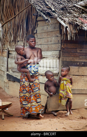 Baaka Pygmies Children, Dzanga Sangha Reserve, Central African Republic ...