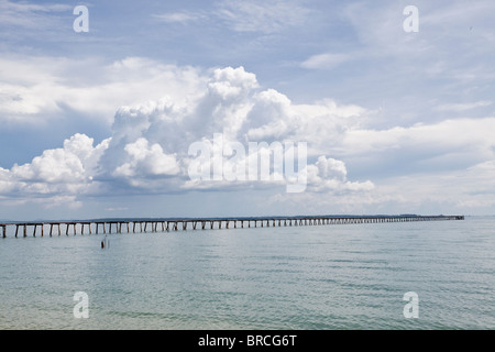 Wooden jetty on Libaran Island, Sabah, Borneo Stock Photo - Alamy