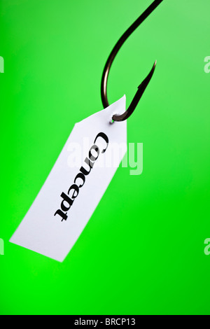 Concept on piece of paper on hook Stock Photo - Alamy