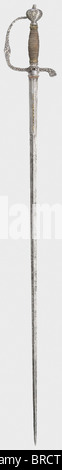 A German pillow-sword with silver-encrusted hilt, circa 1660 Tapering ...