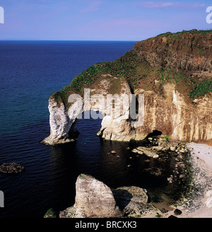 Wishing Arch, Portrush, Co Antrim, Ireland; Limestone Cliffs Of The ...