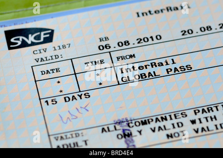 Interrail Ticket - Global 15 day pass - with map and Traveller's Guide ...