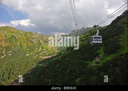 Cable car lift onto Kasprowy Wierch summit, Tatry, Tatra mountains ...