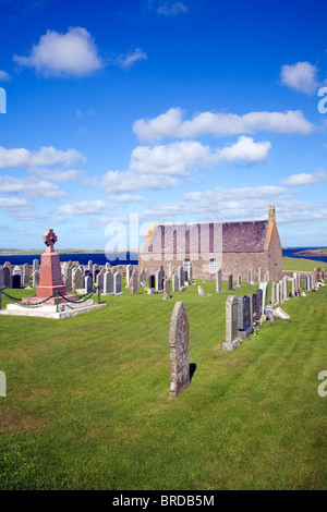 Church and churchyard, Sandness, Mainland, Shetland Islands, Scotland ...