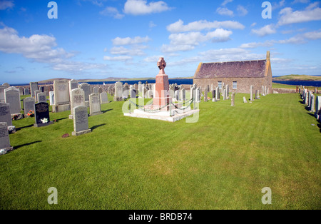 Church and churchyard, Sandness, Mainland, Shetland Islands, Scotland ...