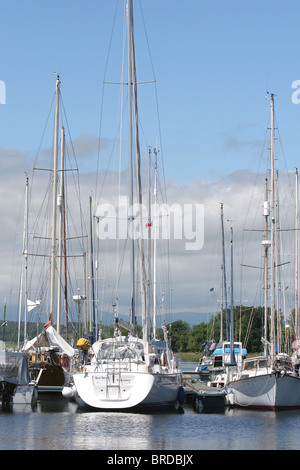 Inverness Marina Scotland yachts and boats moored to the pontoons Stock ...