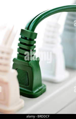 Electrical outlets and power strip overloaded beyond capacity Stock ...