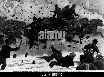 The Haymarket Riot, May 4, 1886, Chicago. Beginning as a strike Stock ...