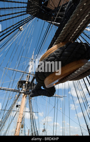 Rigging Block, HMS Victory, Portsmouth Historic Dockyard, England, UK ...