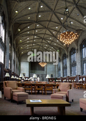University of Chicago Library reading room Stock Photo - Alamy