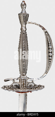 An English cut-steel sword with scabbard, circa 1810 Smooth triangular ...