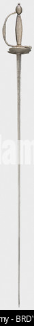 A French silver-hilted small-sword, 18th century Hollow triangular ...