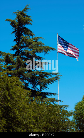 An American flag in Solvang, California Stock Photo - Alamy