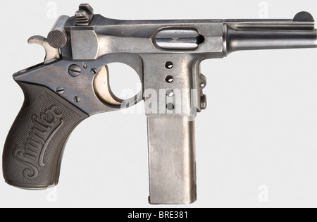 A Bergmann Simplex 1901 with special magazine, calibre 8 mm Simplex, no ...