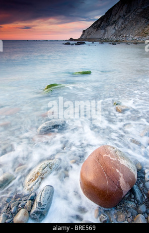 Landscape of Barrika coast rocks in Bask Country, Paisaje de rocas de ...