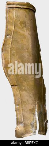 A Roman greave with inscription, 2nd/3rd century A.D. Embossed brass ...