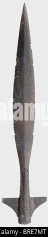 A German winged lance, 9th/10th century Broad, lightly ridged blade ...