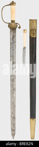 A courtly hunting hanger, Hesse-Kassel before 1803 A single-edged blade ...