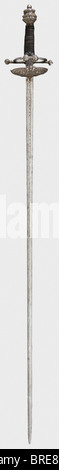 A rapier with chiselled iron hilt, German/Dutch, circa 1680 Straight ...
